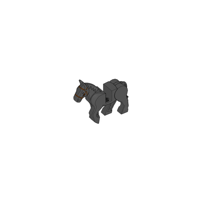 LEGO Horse with Moveable Legs with Dark Brown Bridle (10509) | Brick ...