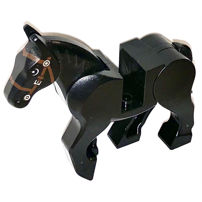 LEGO Horse with Moveable Legs with Dark Brown Bridle (10509) | Brick ...