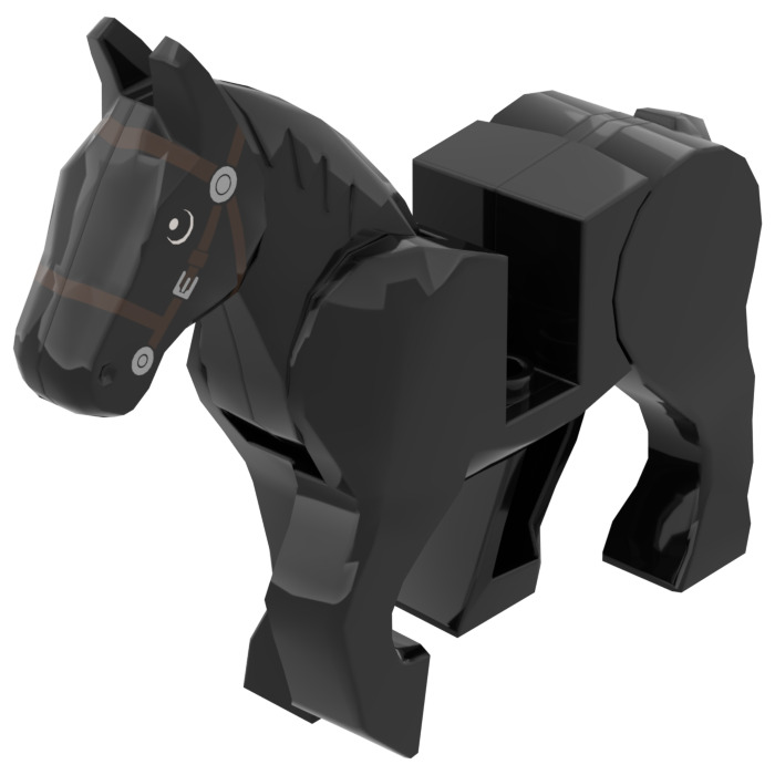 LEGO Horse with Moveable Legs with Dark Brown Bridle (10509) | Brick Owl