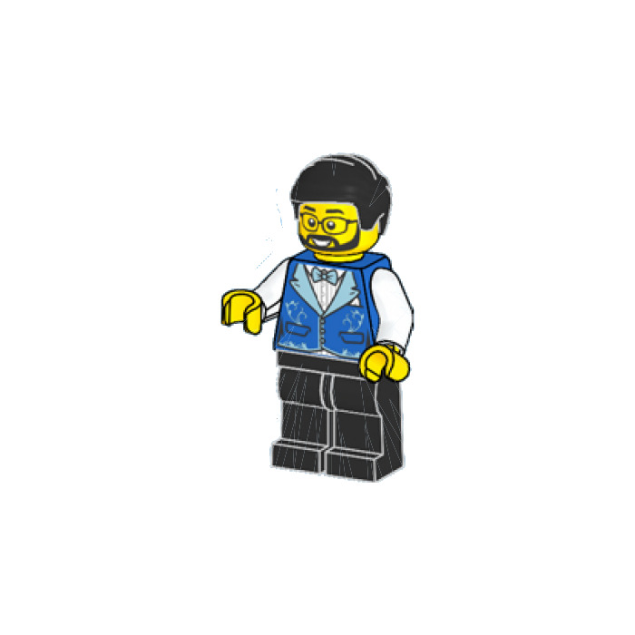 LEGO Hotel Receptionist with Blue Vest Minifigure | Brick Owl