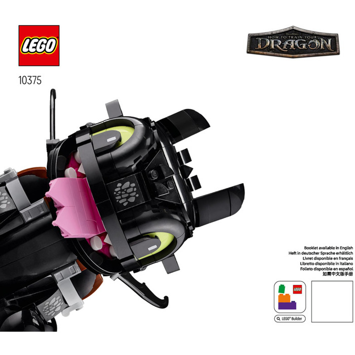 LEGO How to Train Your Dragon: Toothless Set 10375 Instructions | Brick ...