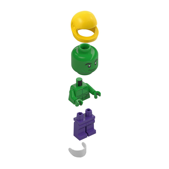 LEGO Hulk with Dark Purple Legs and Yellow Helmet Minifigure | Brick Owl