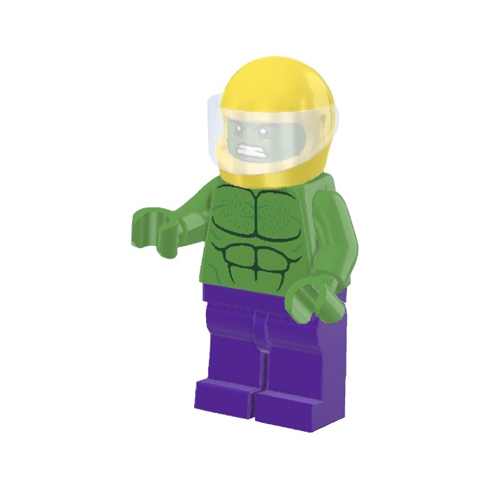 LEGO Hulk with Dark Purple Legs and Yellow Helmet Minifigure | Brick Owl