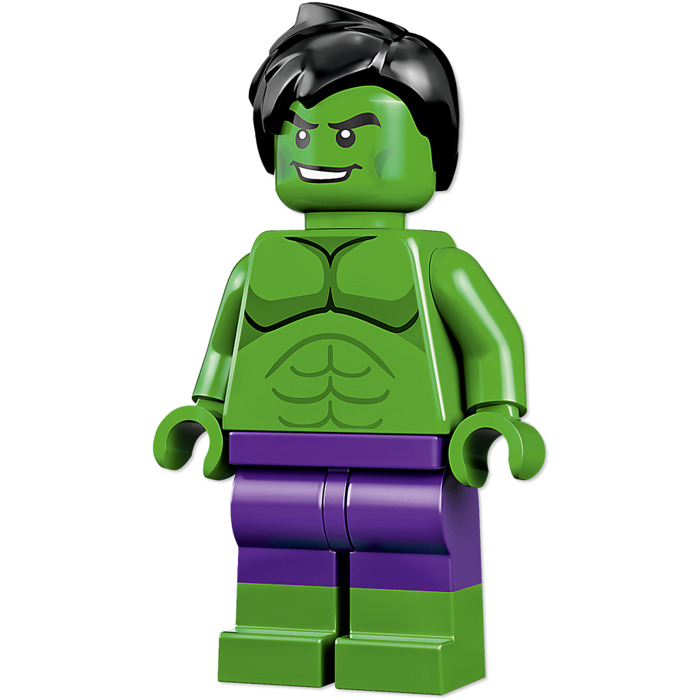 LEGO Hulk with Dark Purple Pants and Tousled Hair Minifigure | Brick ...
