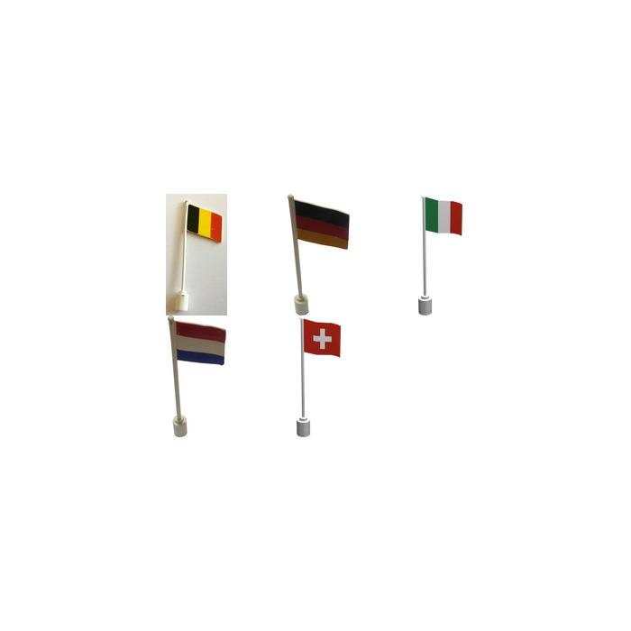 LEGO International Flags - Italy, Switzerland, Belgium, Germany ...