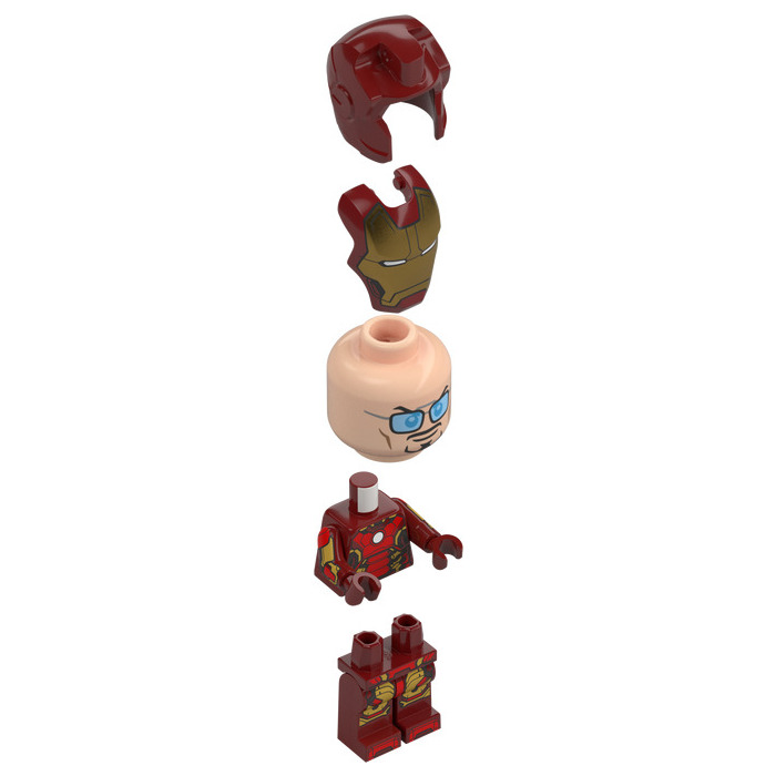 LEGO Iron Man with Mark 43 Armor with Large Helmet Visor and Printed ...
