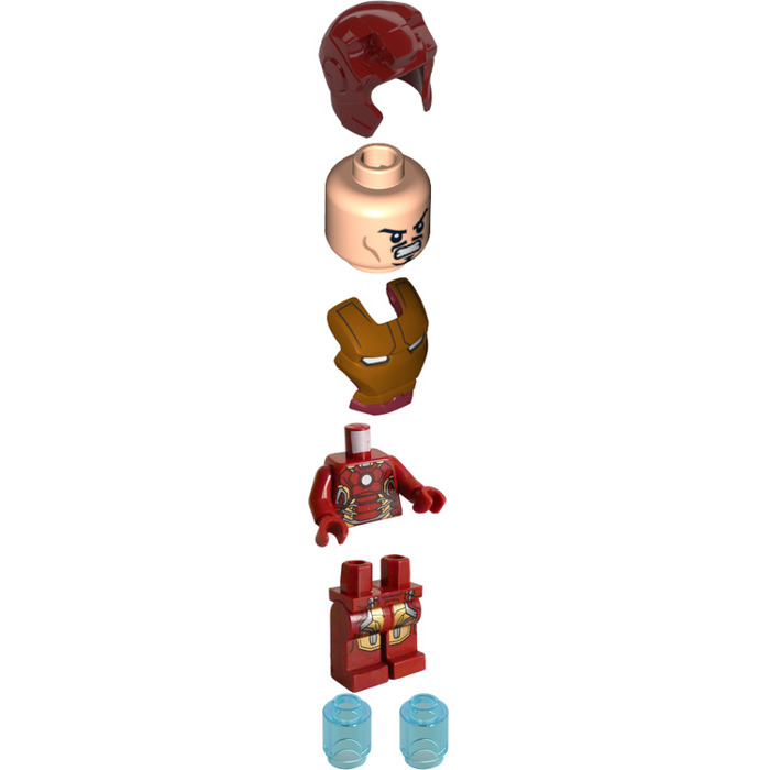 LEGO Iron Man with Mark 43 Armor with Small Helmet Visor Minifigure ...