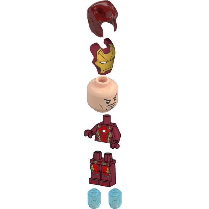 LEGO Iron Man with Mark 46 Armor with Large Helmet Visor and Foot ...