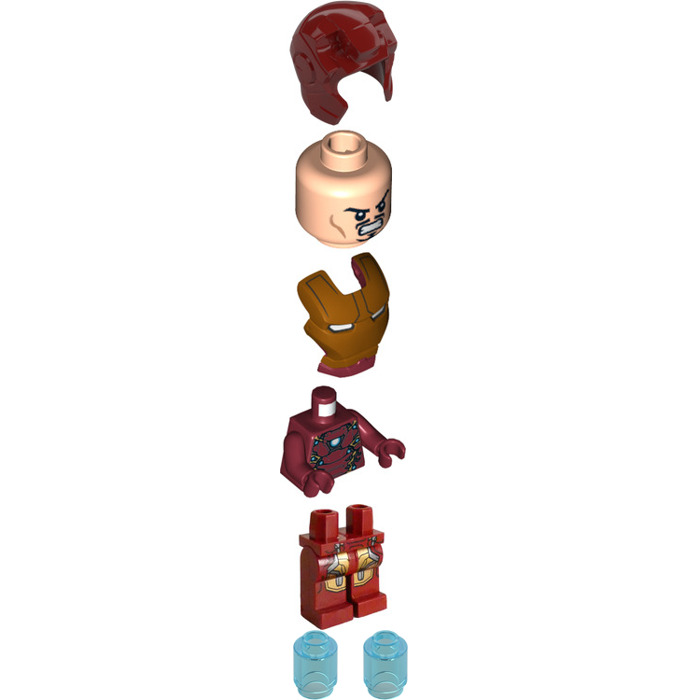 LEGO Iron Man with Mark 46 Armor with Small Helmet Visor Minifigure ...