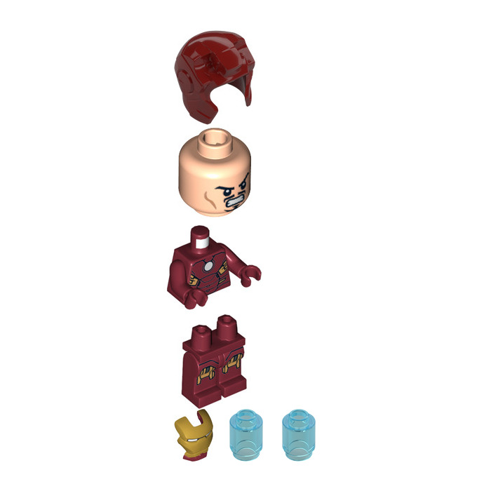 LEGO Iron Man with Mark 7 Armor with Small Helmet Visor and Foot ...