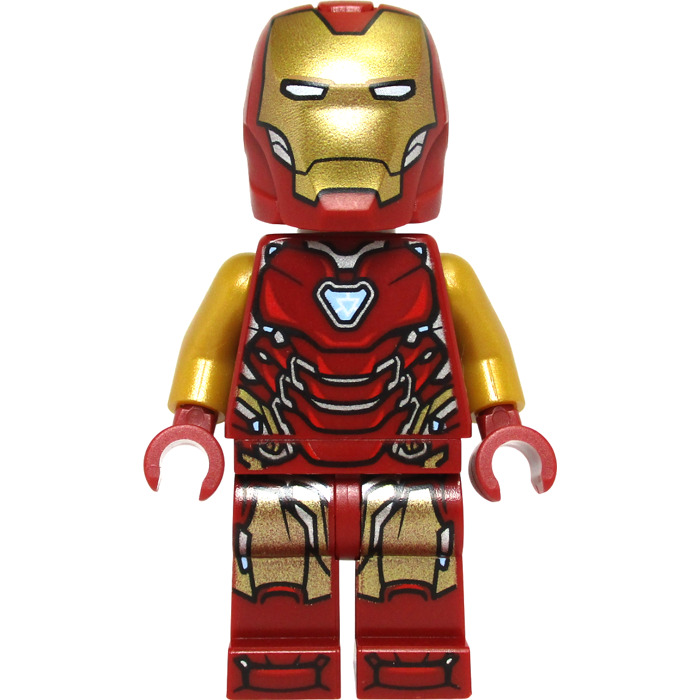 LEGO Iron Man with Mark 85 Armor with Large Helmet Visor and Thin Red ...