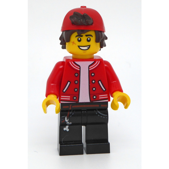 LEGO Jack Davids with Red Jacket with Backwards Cap (Smile / Angry ...