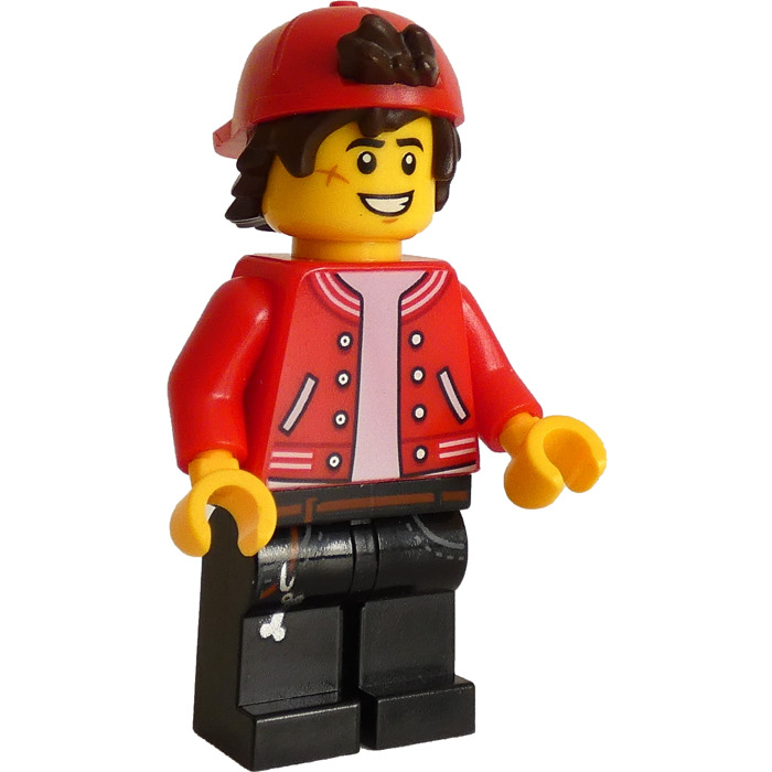 LEGO Jack Davids with Red Jacket with Backwards Cap (Smile / Angry ...