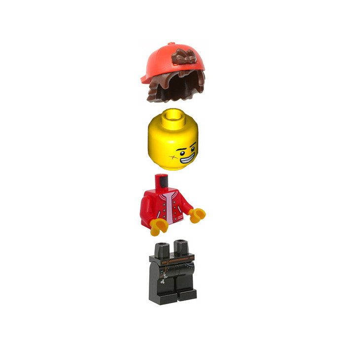 LEGO Jack Davids with Red Jacket with Backwards Cap (Smile / Grumpy ...