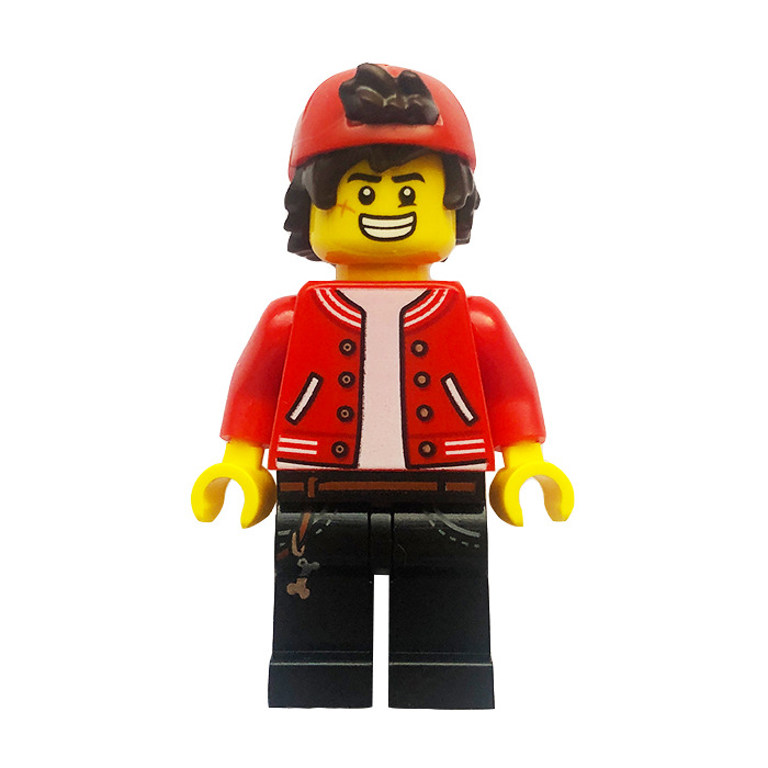 LEGO Jack Davids with Red Jacket with Backwards Cap (Smile / Grumpy ...