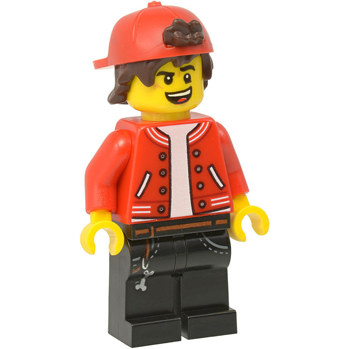 LEGO Jack Davids with Red Jacket with Backwards Cap (Smile / Scared ...