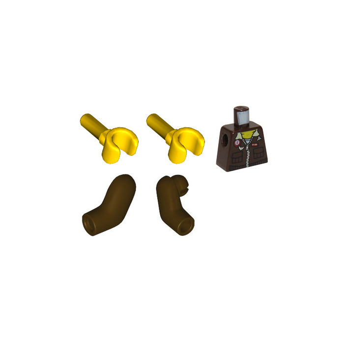 LEGO Jake Raines Minifig Torso with Aviator Jacket & 'SMH' (76382 / ...