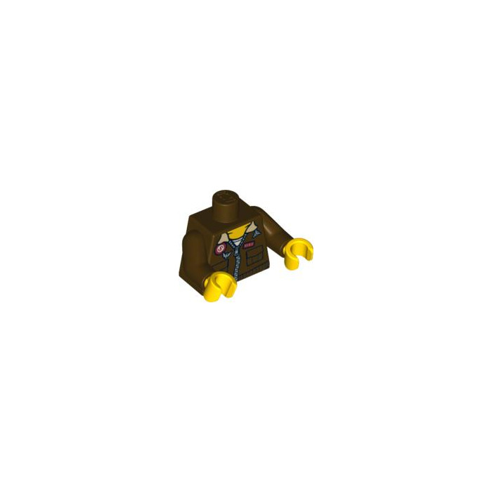 LEGO Jake Raines Minifig Torso with Aviator Jacket & 'SMH' (76382 / ...