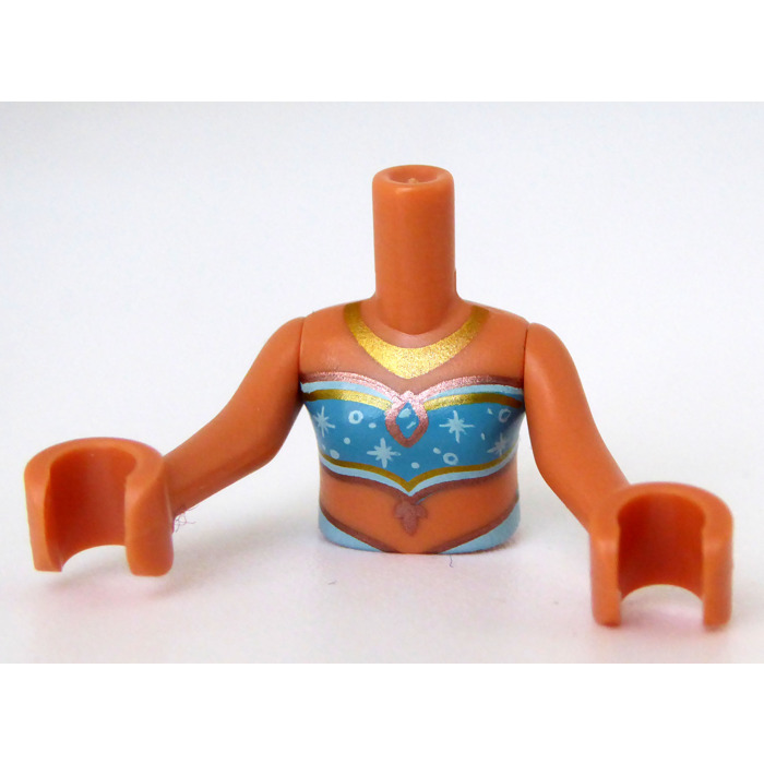 LEGO Jasmine with Pearl Gold Shoes and Sparkles on Top Friends Torso ...
