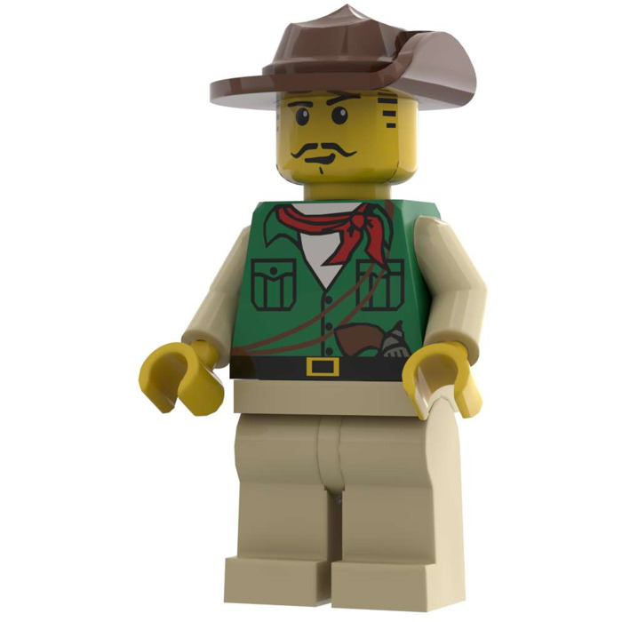 LEGO Johnny Thunder (Expedition) with Green Shirt and Plain Legs ...