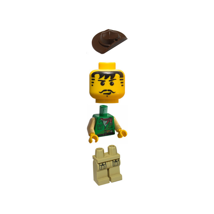 LEGO Johnny Thunder (Expedition) with Green Shirt and Printed Legs ...