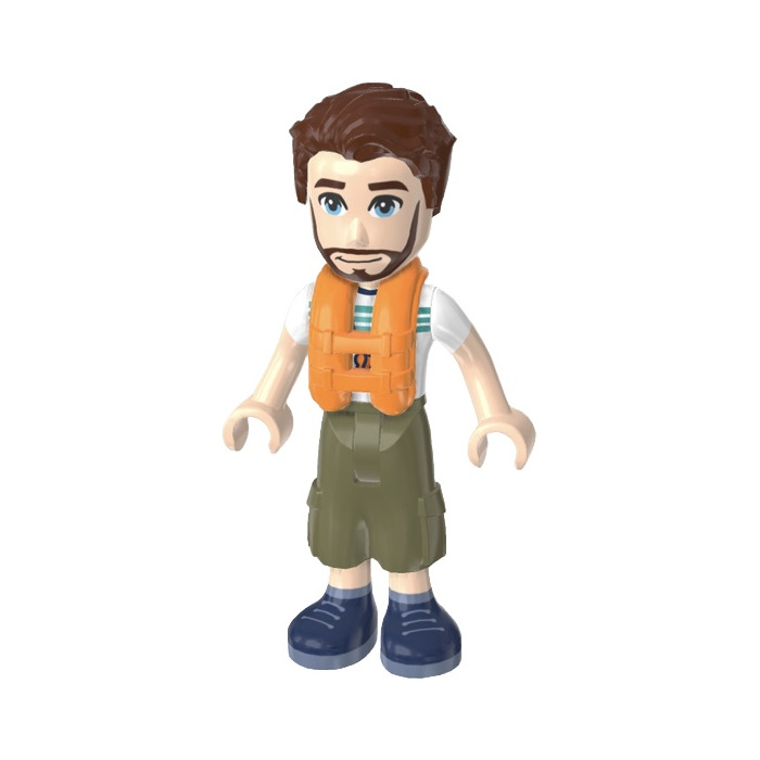 LEGO Jonathan with White T-Shirt and Life Jacket Minifigure | Brick Owl