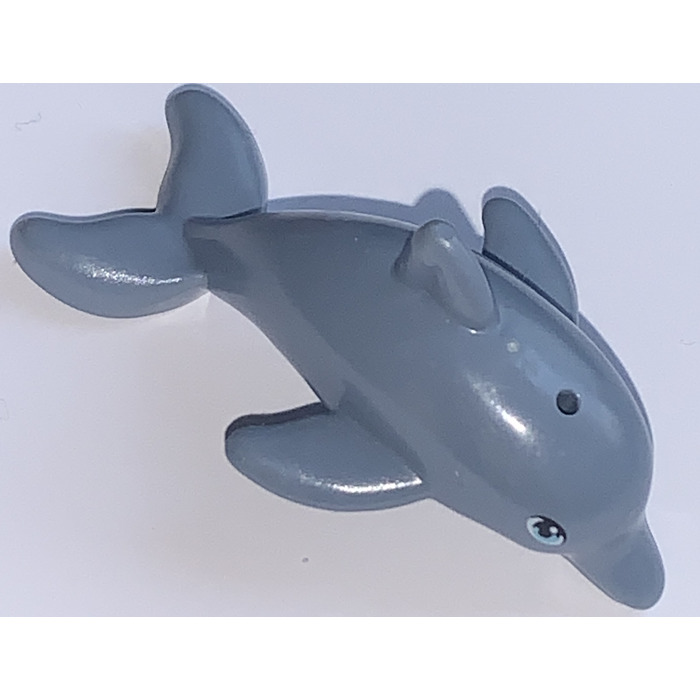 LEGO Jumping Dolphin with Bottom Axle Holder with Medium Azure Eyes ...