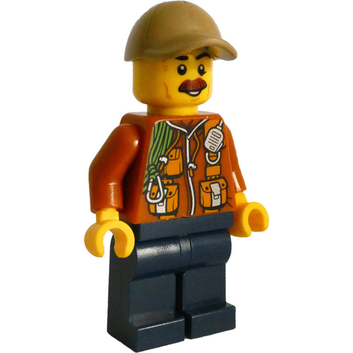 LEGO Jungle Explorer with Dark Orange Jacket Minifigure | Brick Owl ...