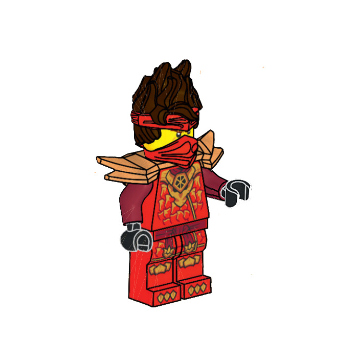LEGO Kai - Dragons Rising with Dragon Head Tunic with Hair and Shoulder ...