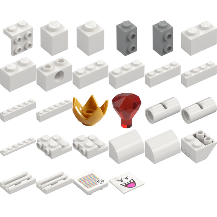 LEGO King Boo with Dark Pink Tongue and White Scanner Code Minifigure ...