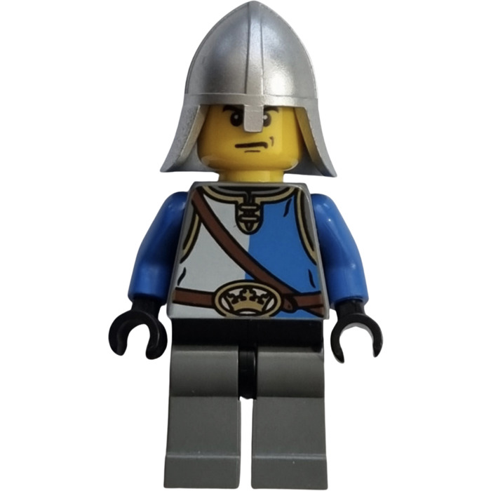 LEGO King's Knight with Blue and White Torso and Helmet Minifigure ...