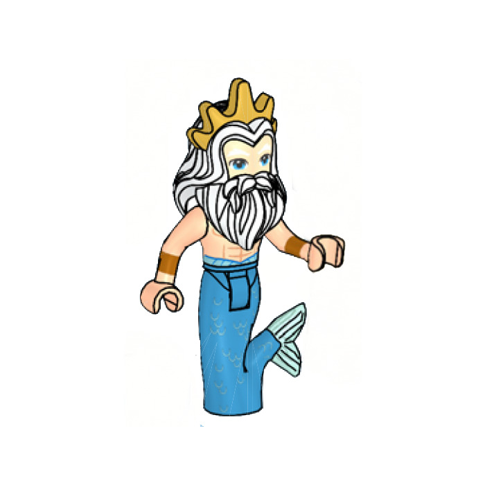 LEGO King Triton with Dark Azure Tail Minifigure | Brick Owl - LEGO ...