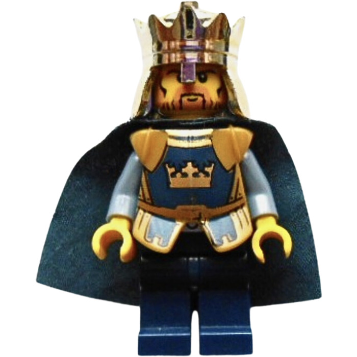 LEGO King with Golden Crown and Dark Blue Cape Minifigure | Brick Owl ...