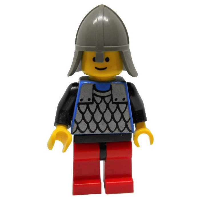 LEGO Knight with Chainmail, Black Hips, Red Legs and Neck Protector ...