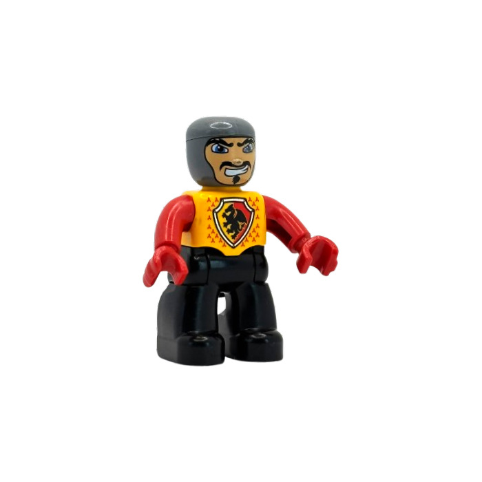 LEGO Knight with Orange Top with Red Arms Duplo Figure with Red Hands ...