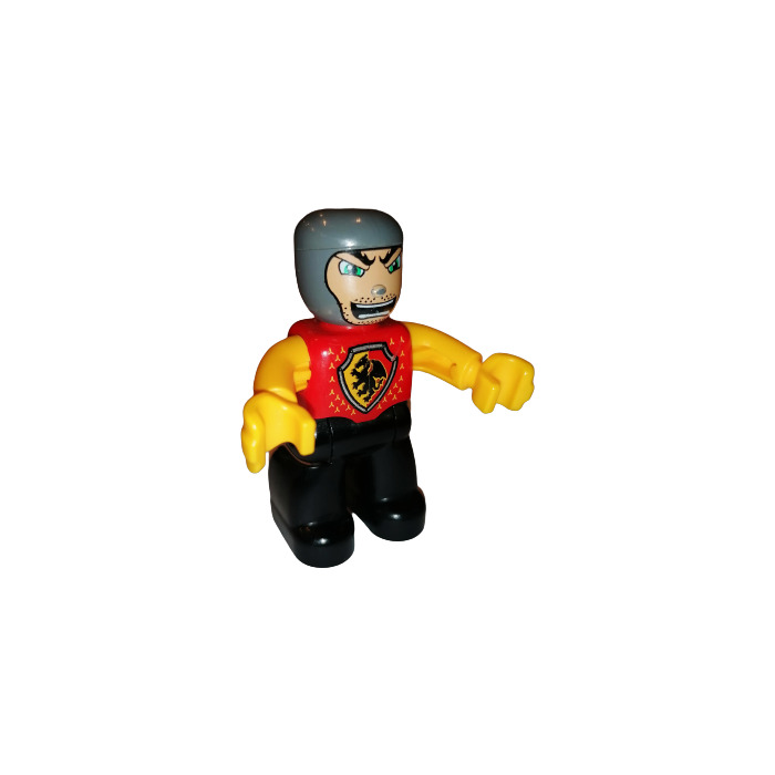 LEGO Knight with Red Top with Orange Arms and Hands (Open Mouth) Duplo ...