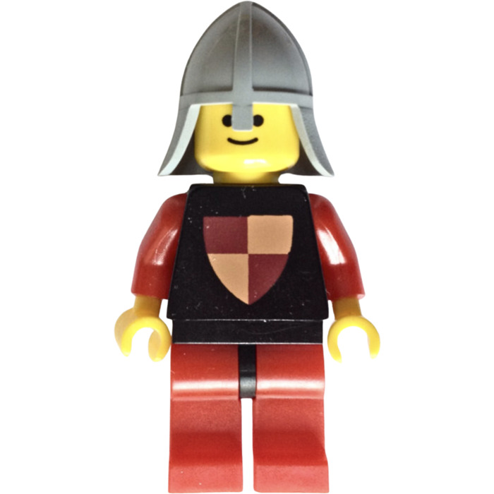 LEGO Knights Tournament Knight Black, Red Legs with Black Hips, Helmet ...