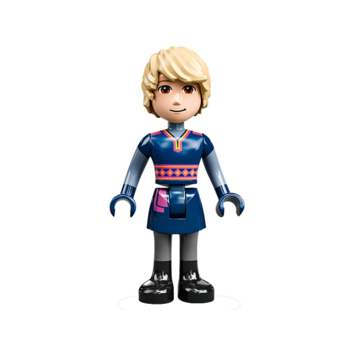 LEGO Kristoff with Dark Blue Tunic and Black Smile Minifigure | Brick ...