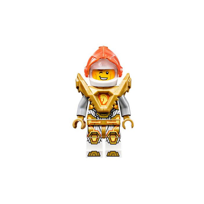 LEGO Lance with Neon Reddish Orange Visor and Gold Armor Minifigure ...
