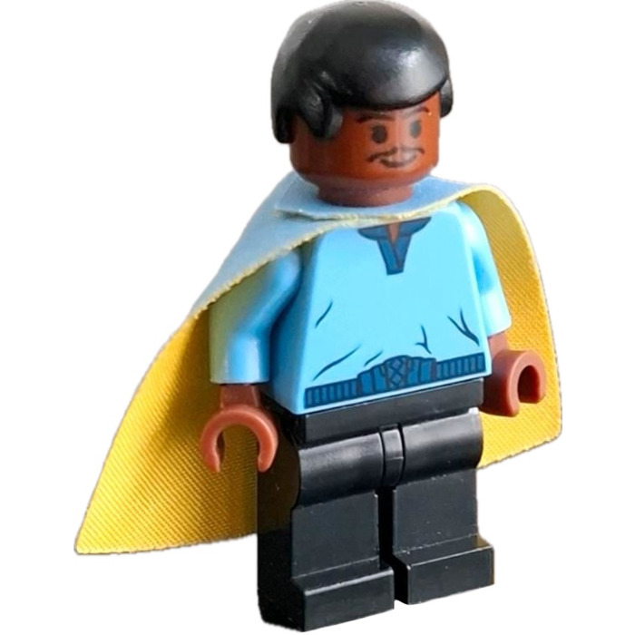 LEGO Lando Calrissian with Yellow and Bright Light Blue Cape Minifigure ...
