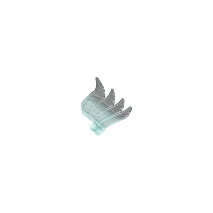 LEGO Large Feathered Wing with Axle Hole and Marbled Transparent Light ...
