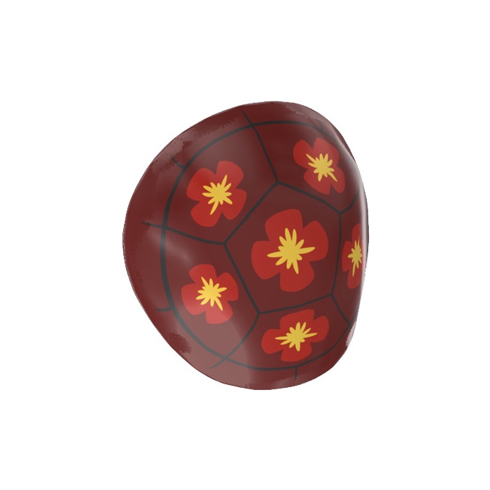 LEGO Large Round Shoulder Armor with Red Flowers (21560 / 102130 ...