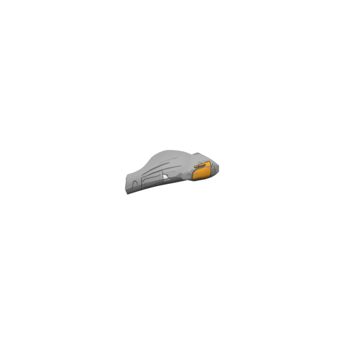 LEGO Large Shin Guard Armor with Ball Joint with Orange (21562 / 36078 ...