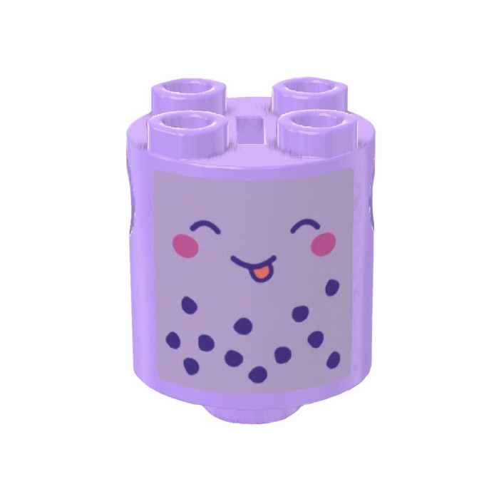 LEGO Brick 2 x 2 x 2 Round with Happy Face and Spots (front) and Bubble ...