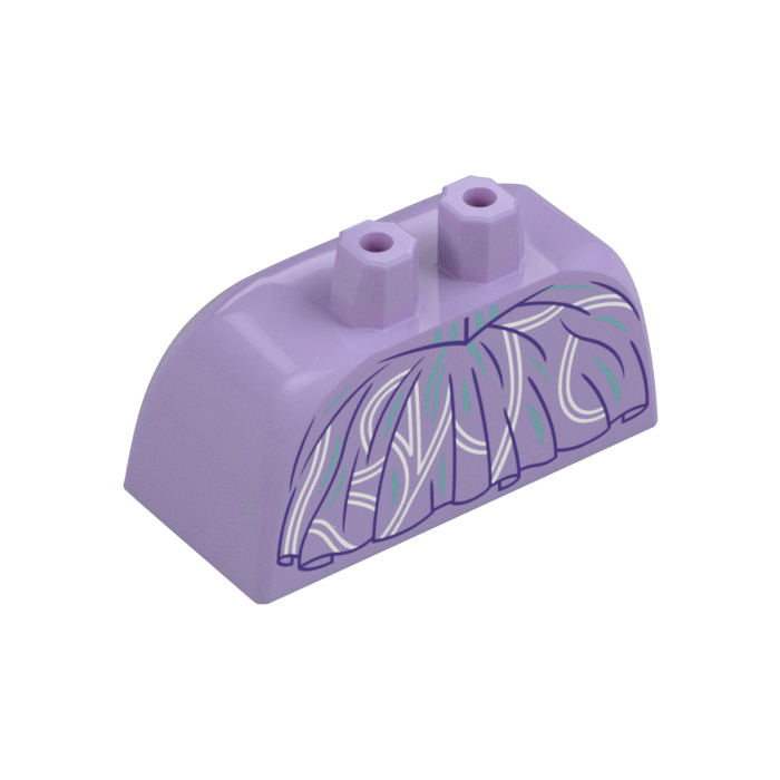 LEGO Lavender Skirt - Wide with Hoops with Dark Purple Lines and White ...