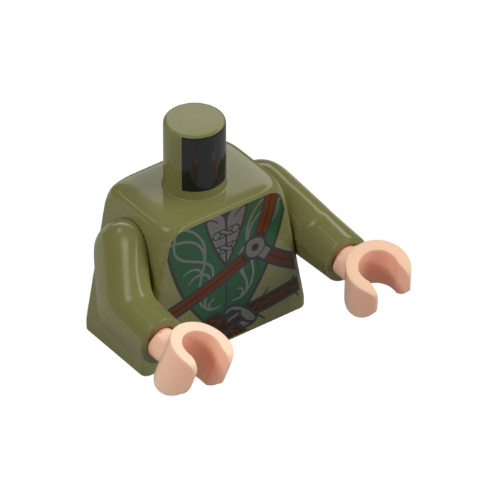 LEGO Legolas with Olive Green Robe and Black Boots Minifig Torso (973 / ...