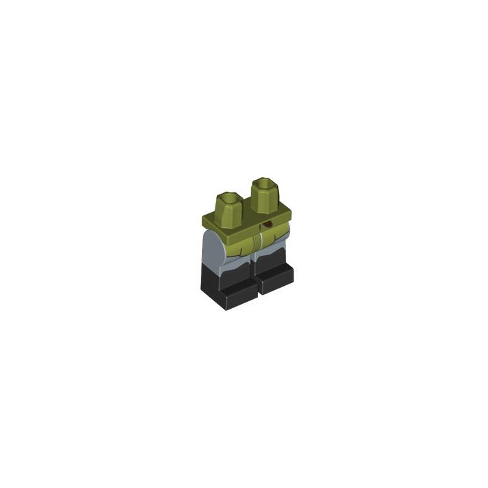 LEGO Legolas with Olive Green Robe and Black Boots Minifigure Hips and ...