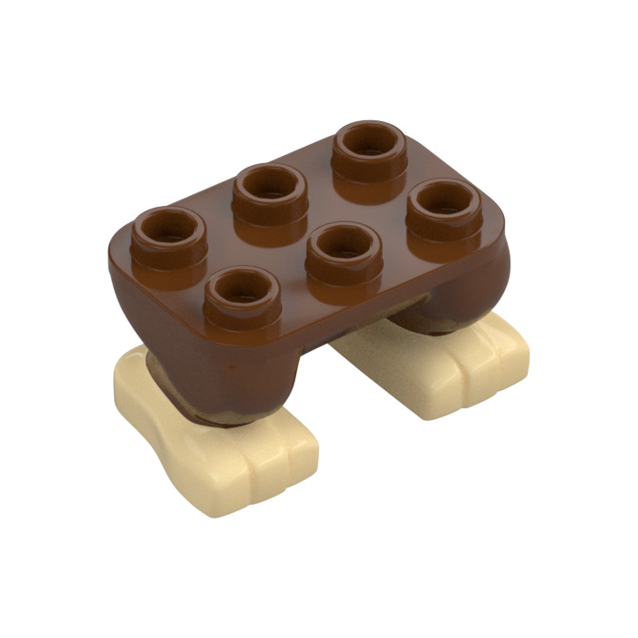 LEGO Legs 2 x 3 with Tan Feet (103483) | Brick Owl
