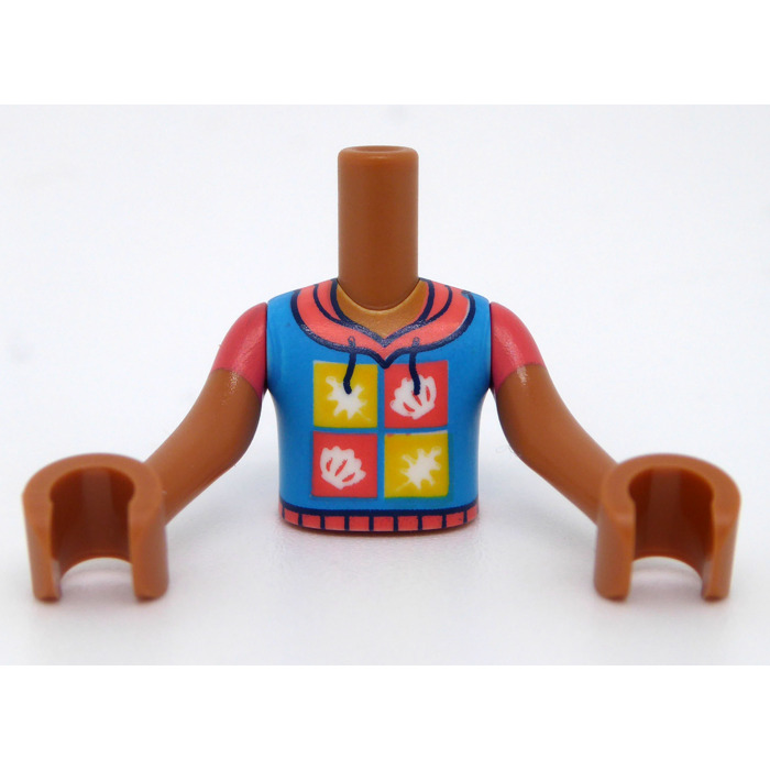 LEGO Leo with Azure and Coral Hoodie Friends Torso (Boy) (73161 ...
