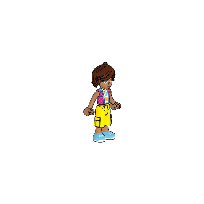 LEGO Leo with Checkered Shirt and Yellow Shorts Minifigure | Brick Owl